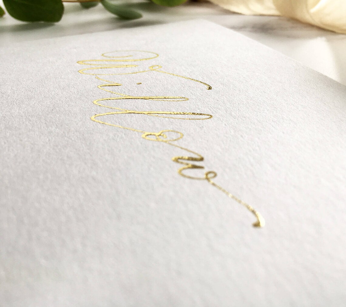 22 Carat Gold Handwritten Calligraphy Name Commission | Etsy UK