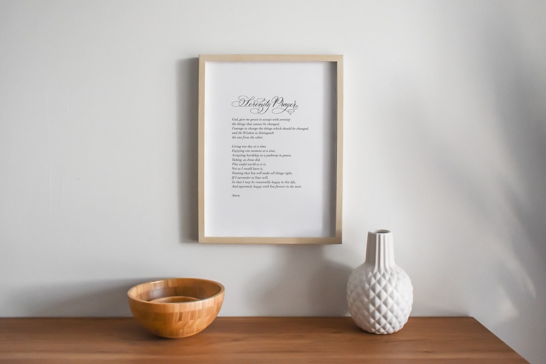 Serenity Prayer Print With Calligraphy Detail - Etsy