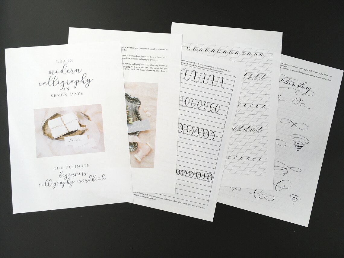 Letterbox Calligraphy Gift Set / Modern Calligraphy Set With 100 ...