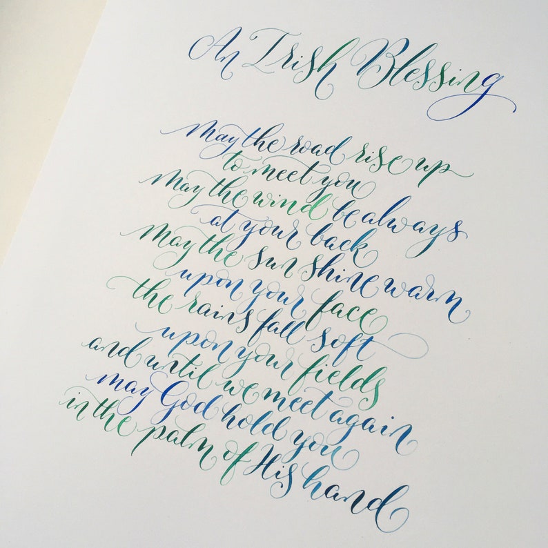 An Irish Blessing High Quality Calligraphy Print of a | Etsy UK