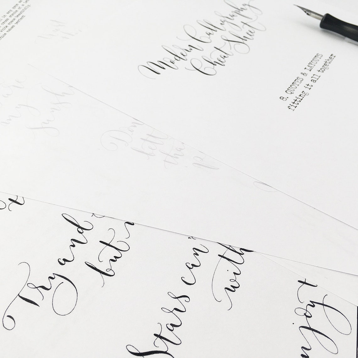 Calligraphy CHEAT SHEET 8 of 9: Quotes & Layouts / Instant - Etsy Australia