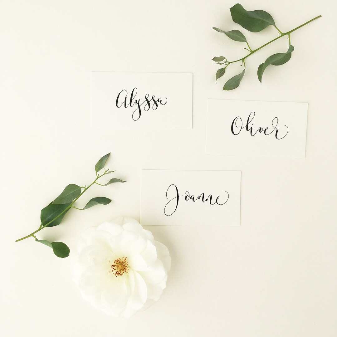 First Names Only - Basic Modern Calligraphy Place Names for Weddings ...