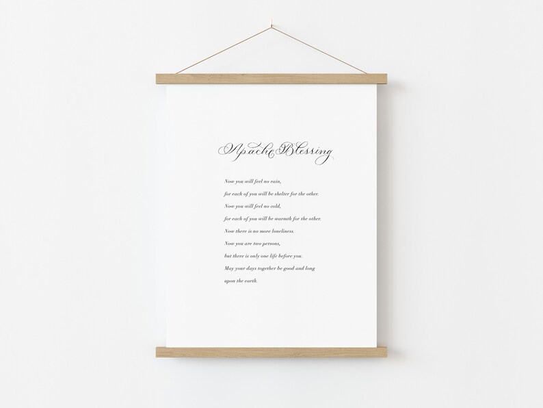 Apache Blessing Poem Print With Calligraphy Detail - Etsy UK