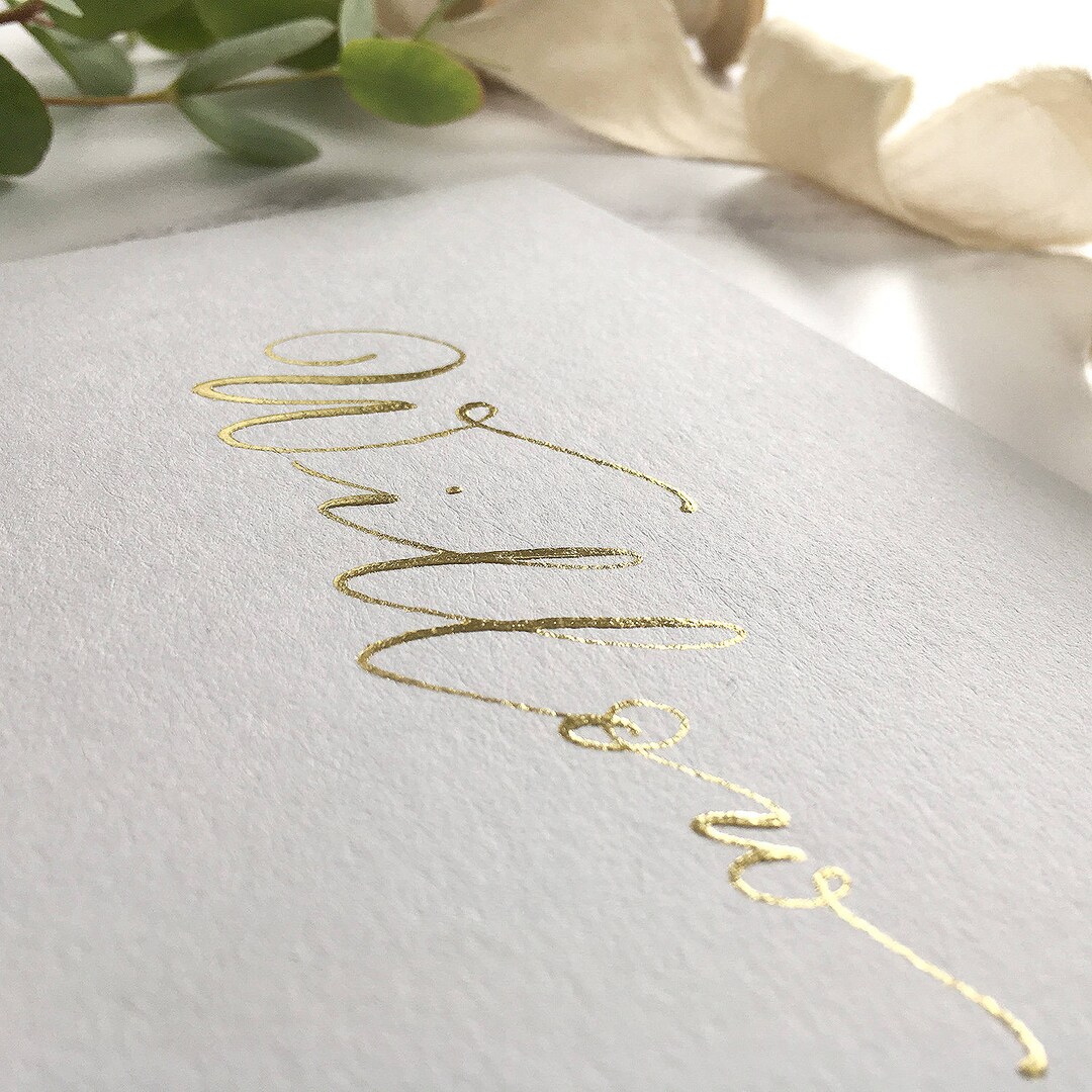 22 Carat Gold, Handwritten Calligraphy Name Commission - Etsy UK