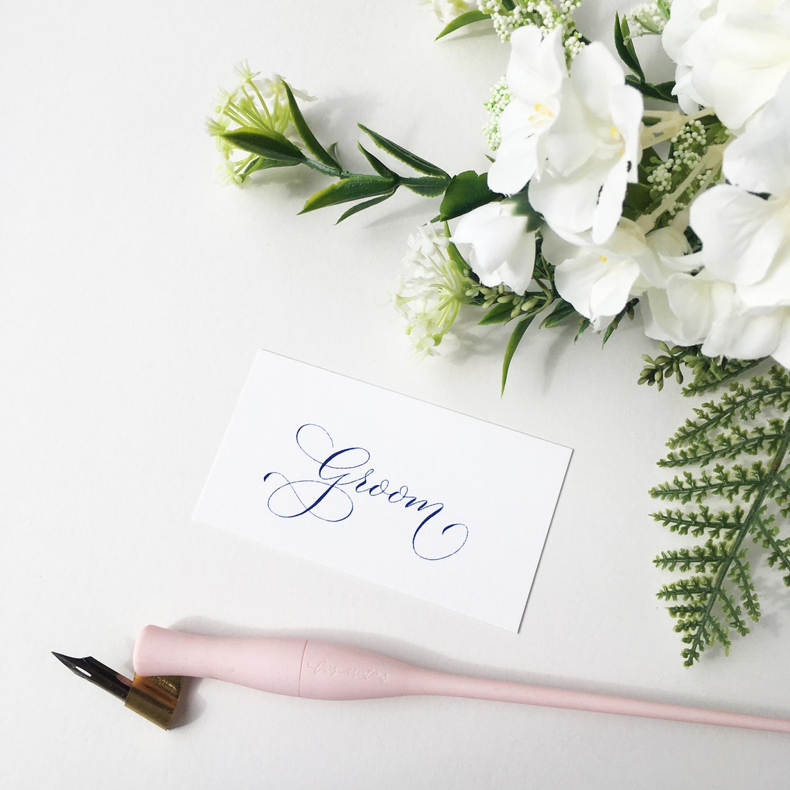 Luxe White Wedding Place Names With Hand Calligraphy in Colour Ink ...