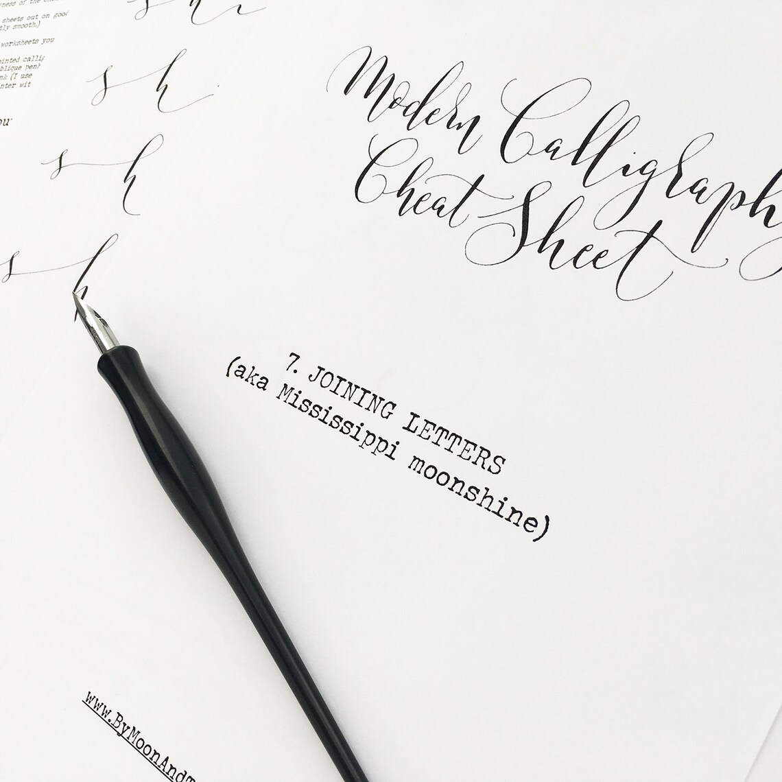 Calligraphy CHEAT SHEET 7 of 9: Joining Letters / Instant - Etsy Australia