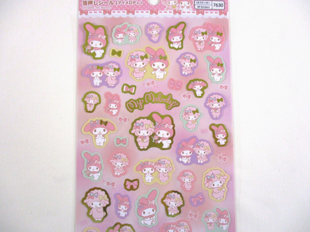 My Melody Rabbit Bunny Sticker Sheet Planner Journal Agenda Paper Craft ...