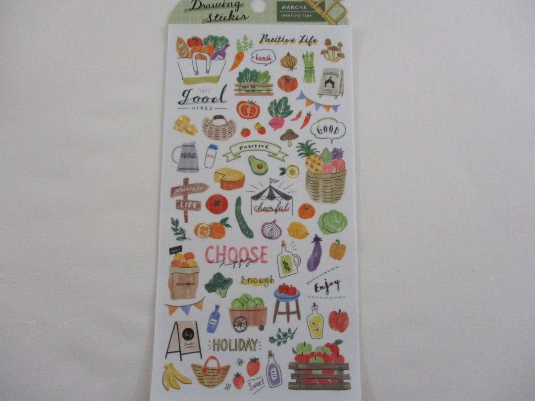 Vegetables Fruits Farmer Market Sticker Planner Journal Agenda Calendar ...