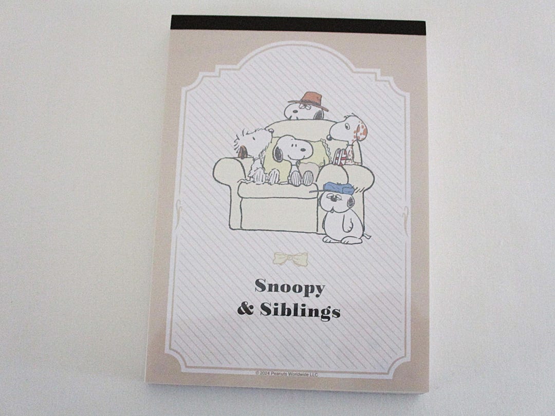 Peanut Snoopy Sibling 4 X 6 Inch Notepad Memo Pad Writing Paper Classic ...