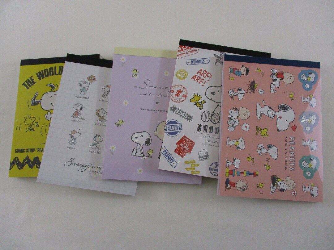 Peanut Snoopy 4 X 6 Inch Notepad Memo Pad Writing Paper Classic Coffee ...