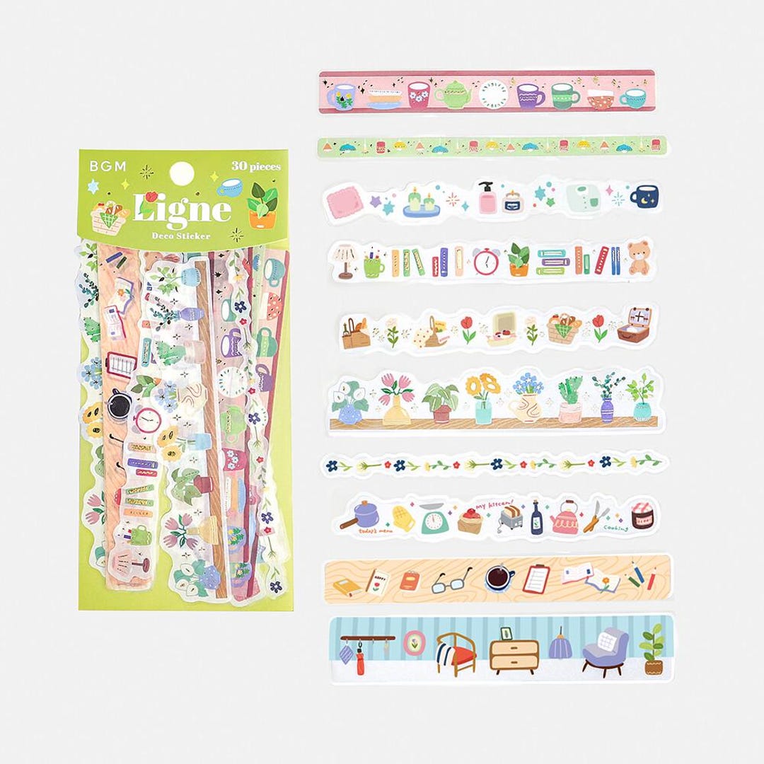 Sticker Strips Cozy Room Home Apartment Dorm Books Planter Plant Flower ...