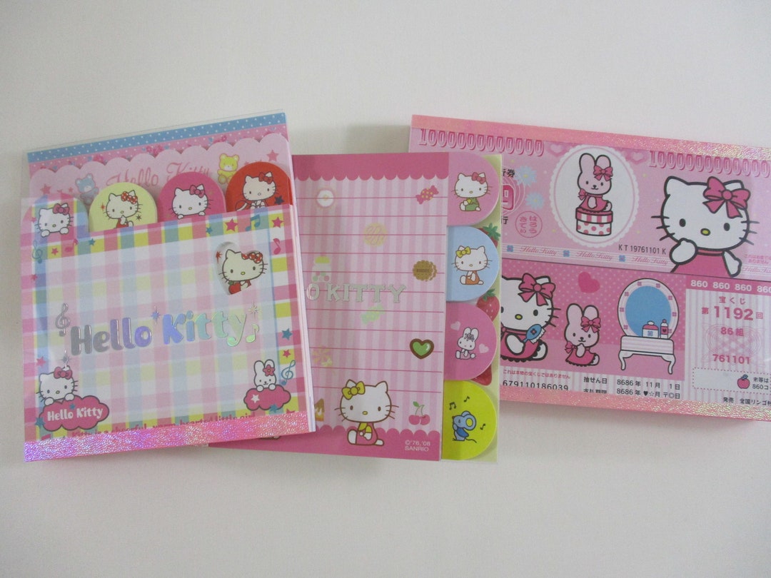 VHTF Collectible Sanrio Hello Kitty Collab Naoto Notepad Memo Pad Writing Paper Stationery ...