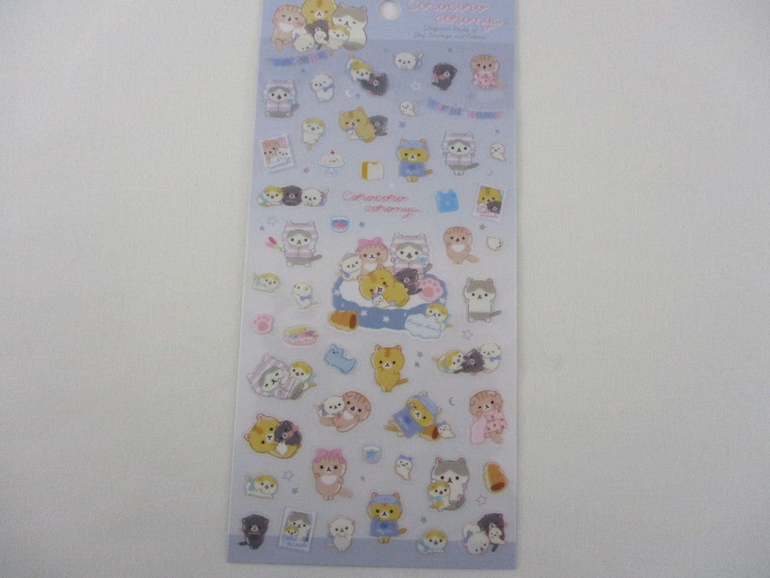 San-x Coro Coro Coronya Cat Kitty Feline Sticker Sheet Planner Journal ...