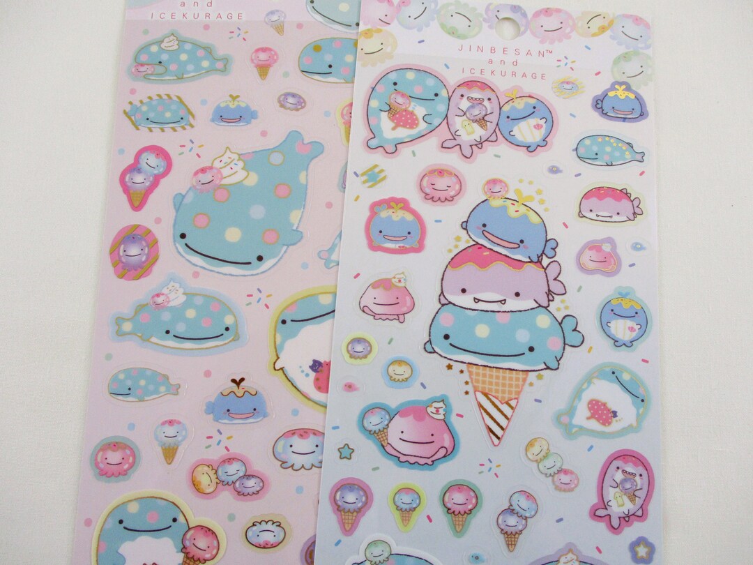 San-x Jinbesan Whale Ocean Fish Sea Summer Vacation Sticker Planner ...
