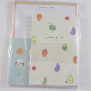 Cute Kawaii Healthy Fruits Vegetables Stationery Writing Paper Envelope ...