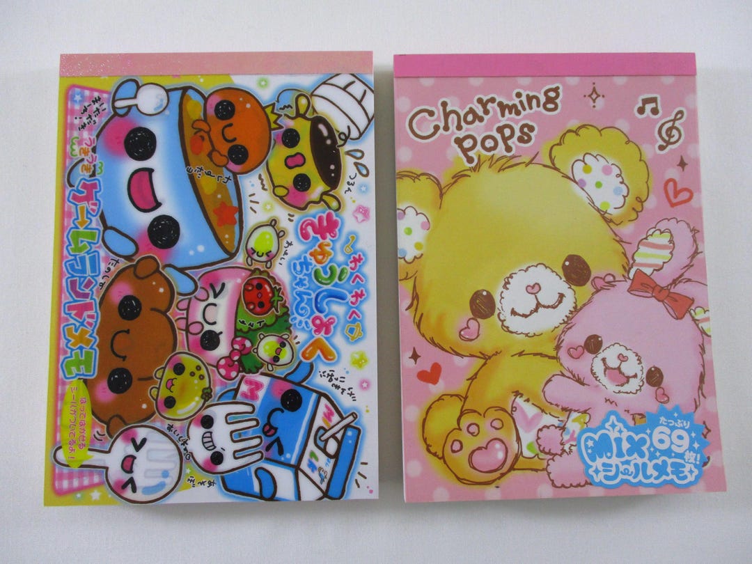 VHTF Food Friends Charming Pops Bear Notepad Memo Pad Writing Paper Stationery Notebook Special ...