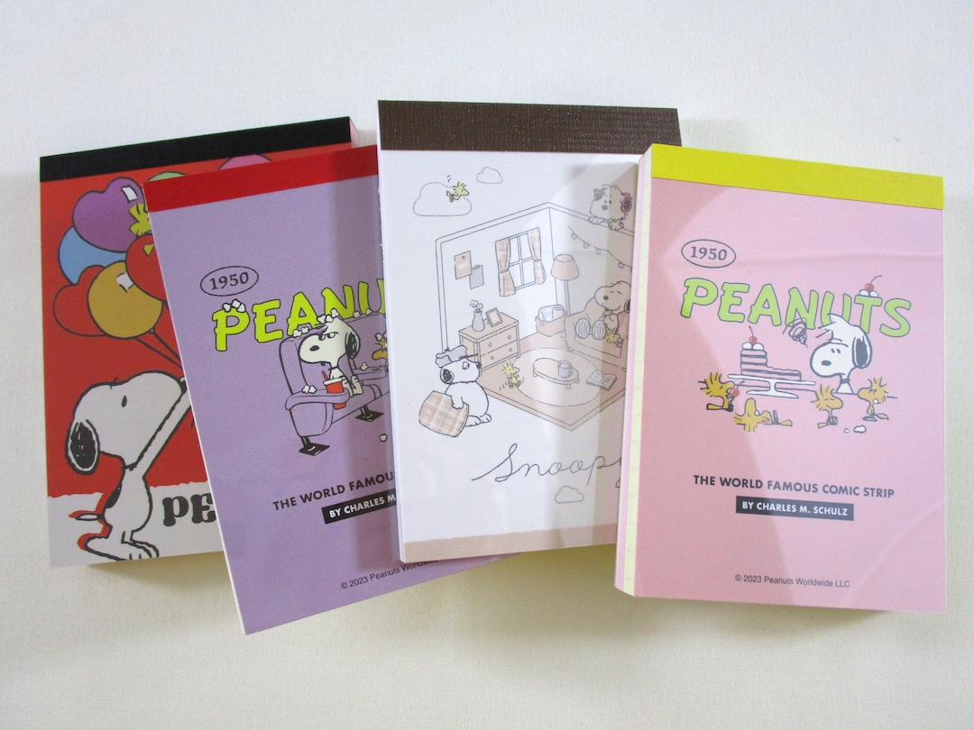 Peanuts Snoopy Small Notepads Writing Paper Stationery Journal Planner ...