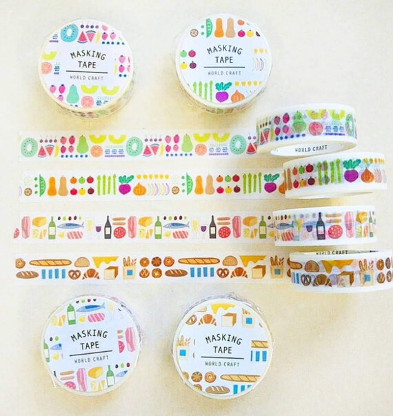 Tape Papercraft Bakery Themed Clear Masking Tape Lucky Bakery Baguette ...