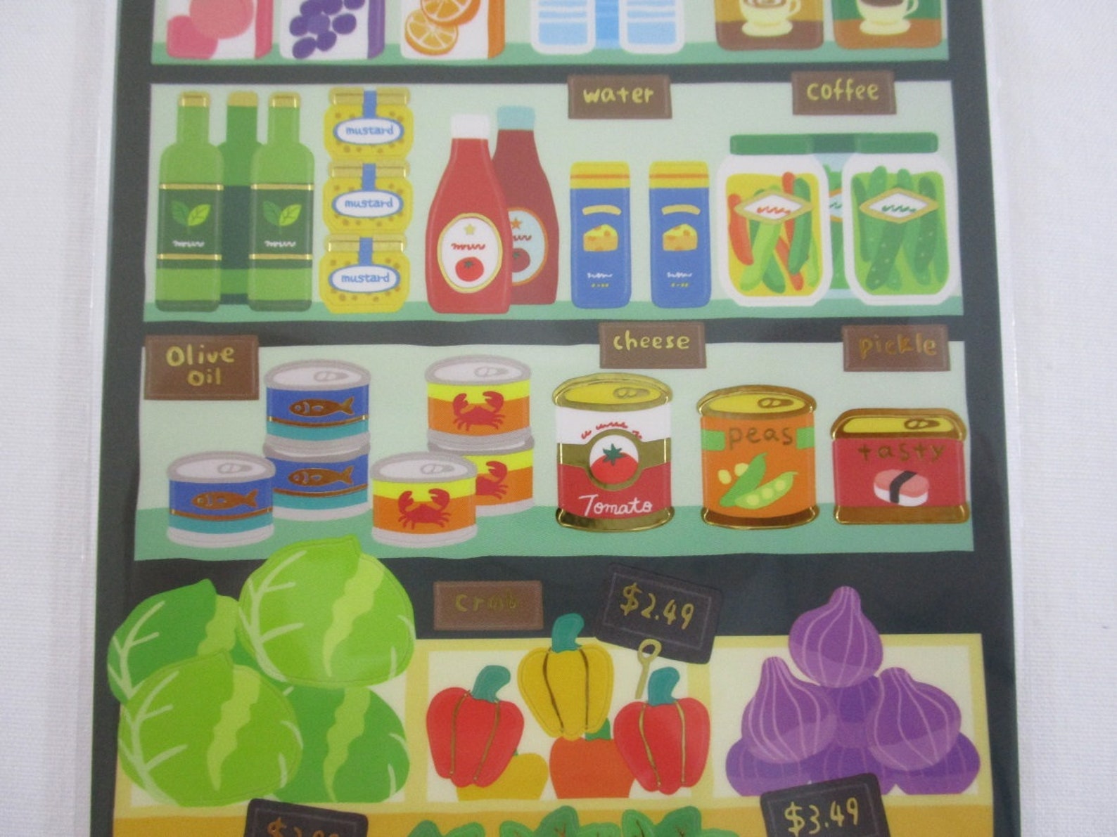 Supermarket Grocery Store Sticker Sheet Planner Journal Agenda | Etsy