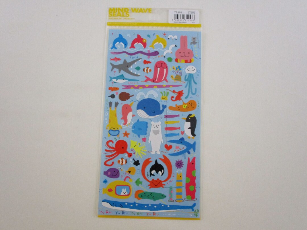 Sea Life Fish Sticker Sheet Planner Journal Agenda Scrapbooking Paper ...