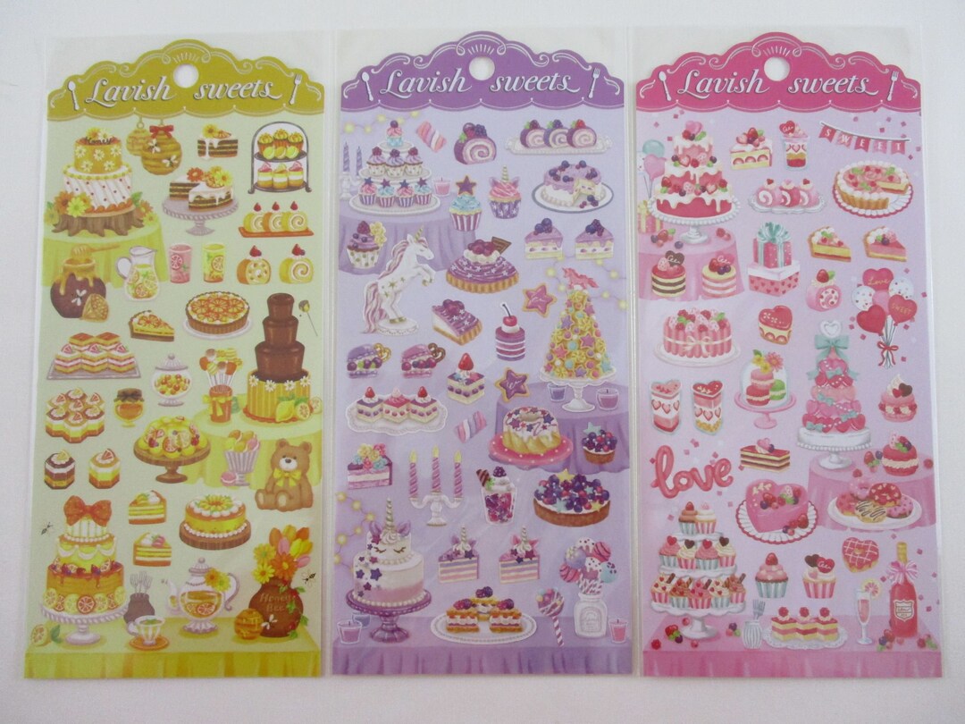 Lavish Sweets Pastry Strawberry Cupcake Fruit Cake Sticker Planner ...