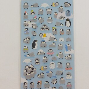 Cute Happy Penguin Sticker Sheet for Planner Journal Agenda Scrapbook ...