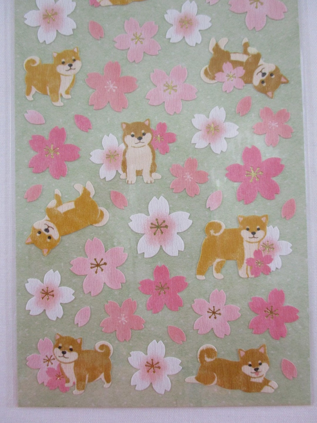 Cherry Blossom Dog Puppies Sheet Planner Journal Agenda Scrapbooking ...