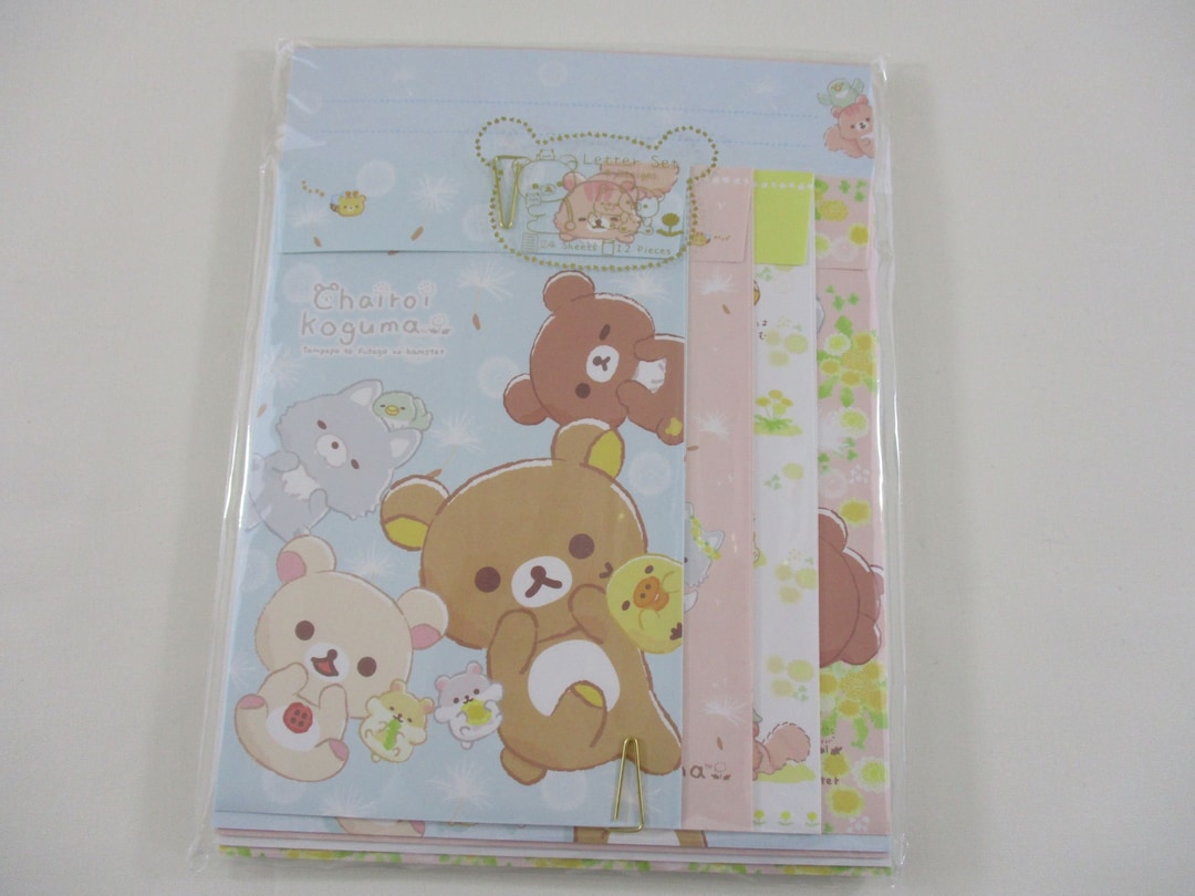 San-x Rilakkuma Bear Chairoikoguma Hamster Stationery Writing Paper ...