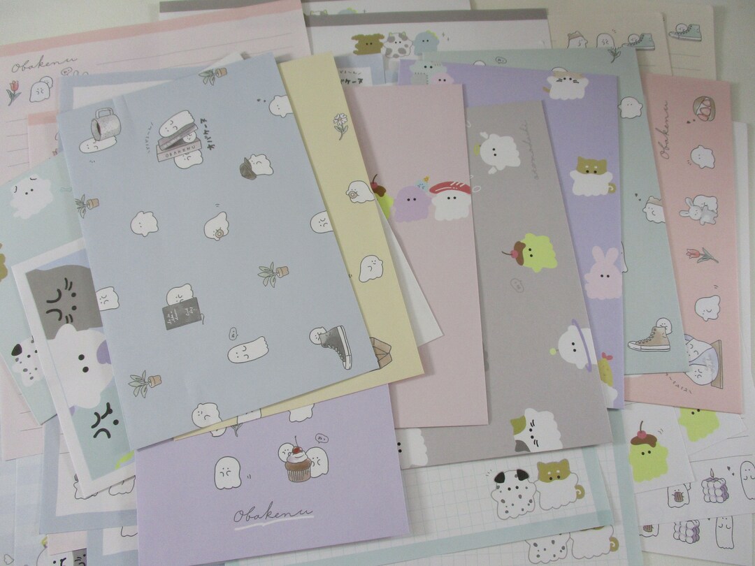 10 Letter Sets of Ghost Not so Scary Fun Them Stationery Writing Paper ...