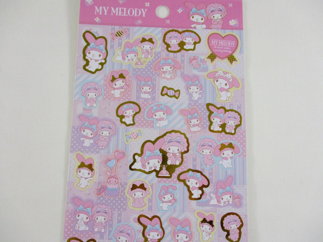 My Melody Rabbit Bunny Sticker Sheet Planner Journal Agenda Paper Craft ...