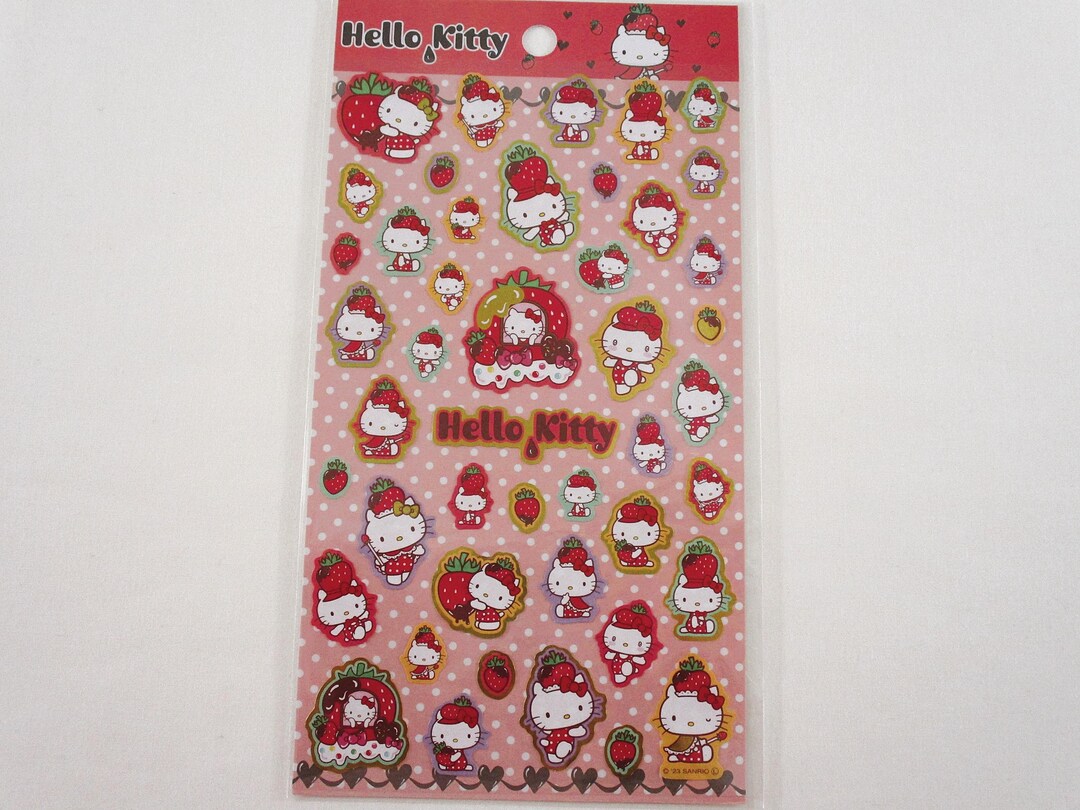 Sanrio Hello Kitty Fresh Strawberry Sticker Planner Journal Agenda ...