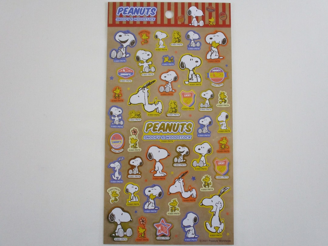 Peanuts Snoopy Dog Sticker Sheet Planner Journal Agenda Paper Craft ...