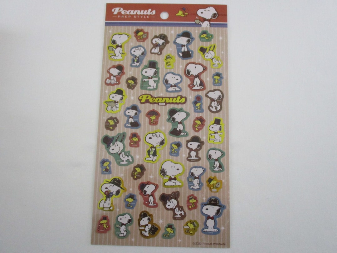 Peanuts Snoopy Dog Prep Style Classic Sticker Sheet Planner - Etsy
