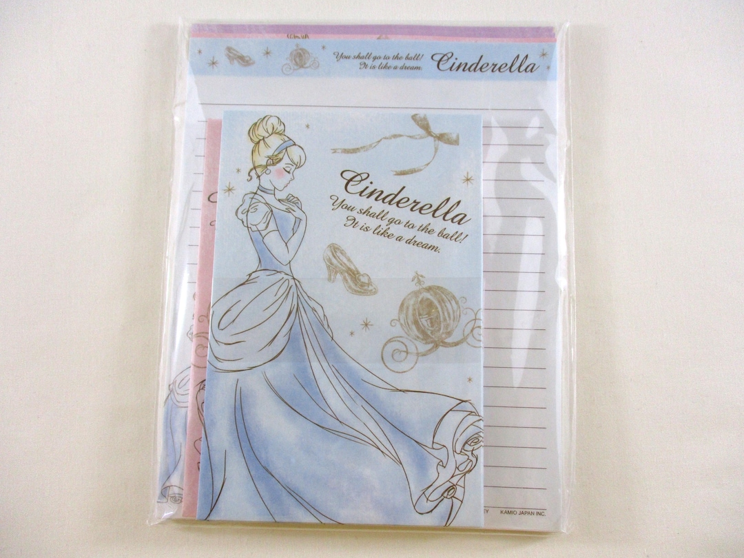 Cinderella Princess Fairy Tale Story Stationery Writing Paper Envelope ...
