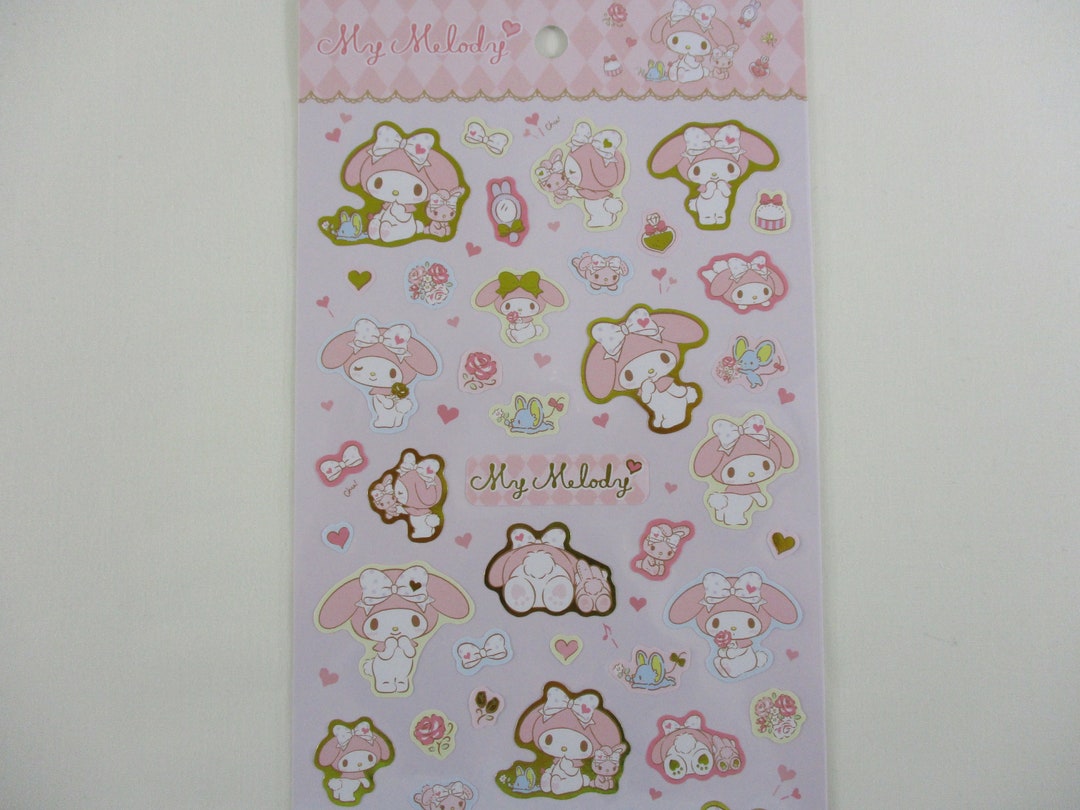 My Melody Rabbit Bunny Sticker Sheet Planner Journal Agenda Paper Craft ...