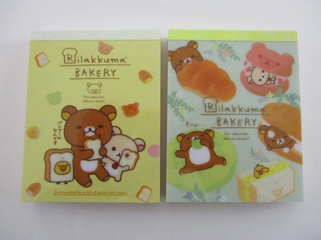 San-x Rilakkuma Bear Bakery Small Midi Notepad Stationery Notebook Note ...