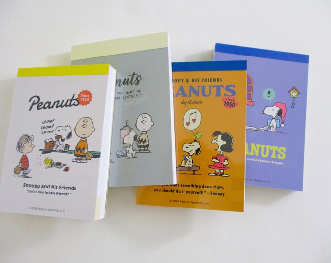 Peanuts Snoopy Small Notepads Writing Paper Stationery Journal Planner ...