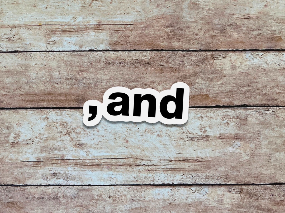 Comma and Grammar Sticker, Vinyl Sticker - Etsy