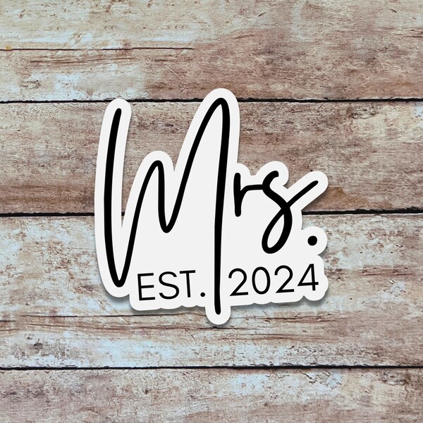 Mrs and Mrs Sticker - Etsy