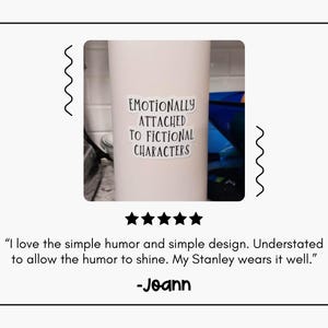 Emotionally Attached to Fictional Characters | Bookish Sticker, Quote ...