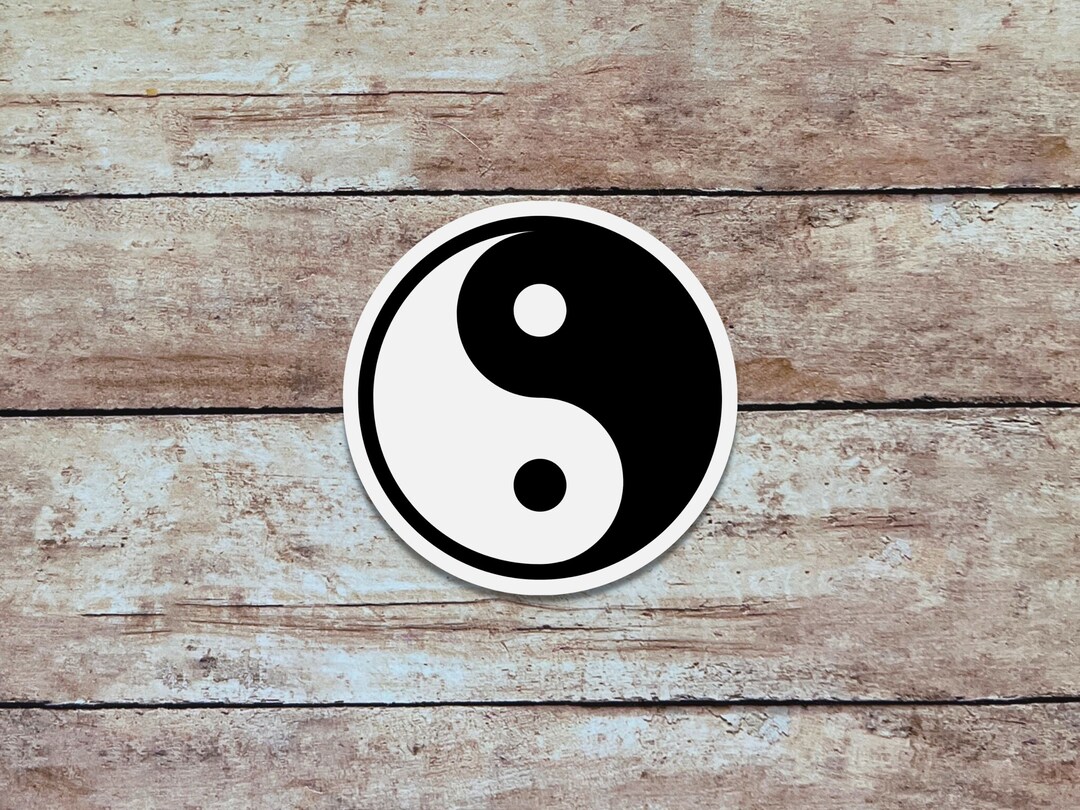 Yin & Yang | Positivity Sticker, Quote Sticker, Minimalist Vinyl ...