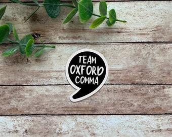 Oxford Comma Sticker - Etsy