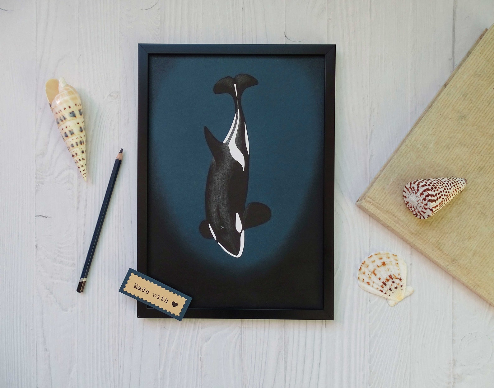 Orca Whale Paper Cut Art - Killer Whale Illustration - Etsy