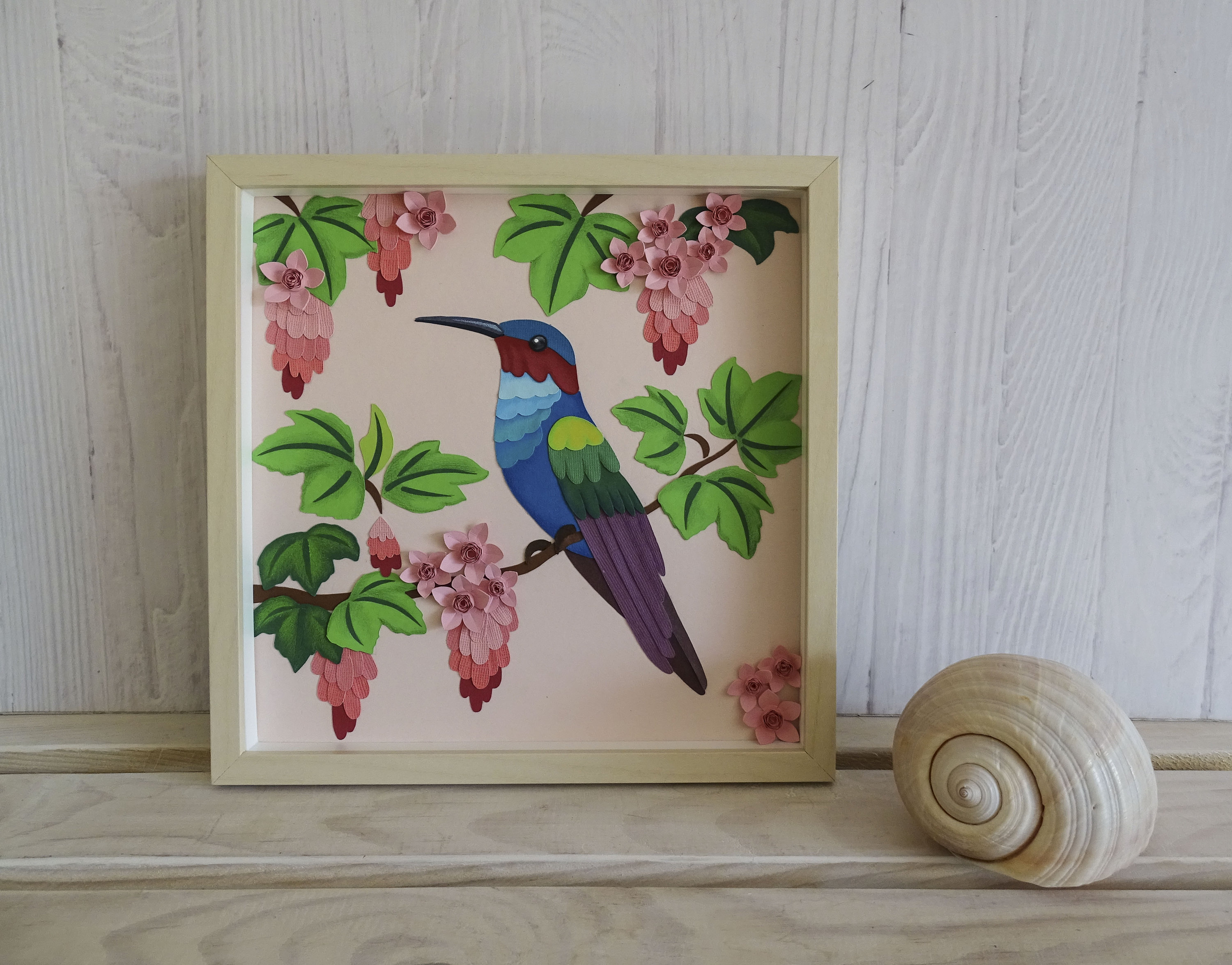 Hummingbird Paper Cut Art Hummingbird Illustration - Etsy