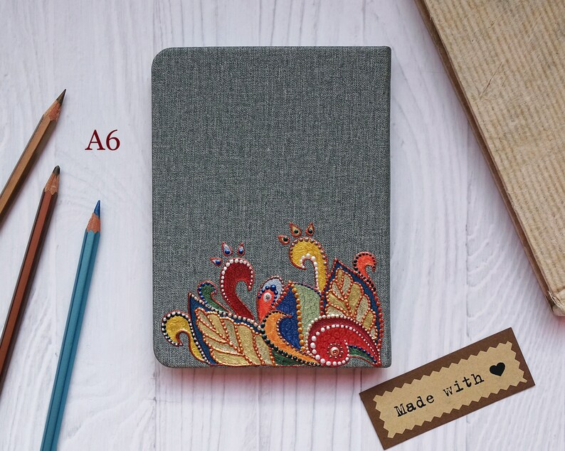 Unique Floral Notebooks A5 or A6 Hand Painted Lined Journal - Etsy