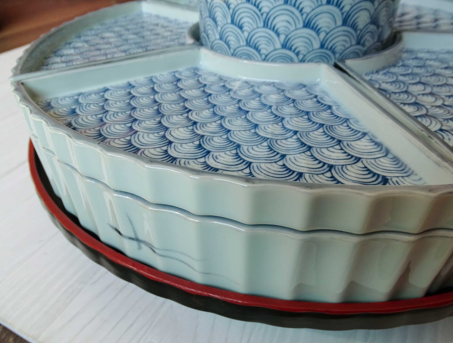 Vintage Sushi Set Genuine Japanese Ceramics Lazy Susan - Etsy