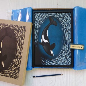 Orca Whale Paper Cut Art - Killer Whale Illustration - Etsy