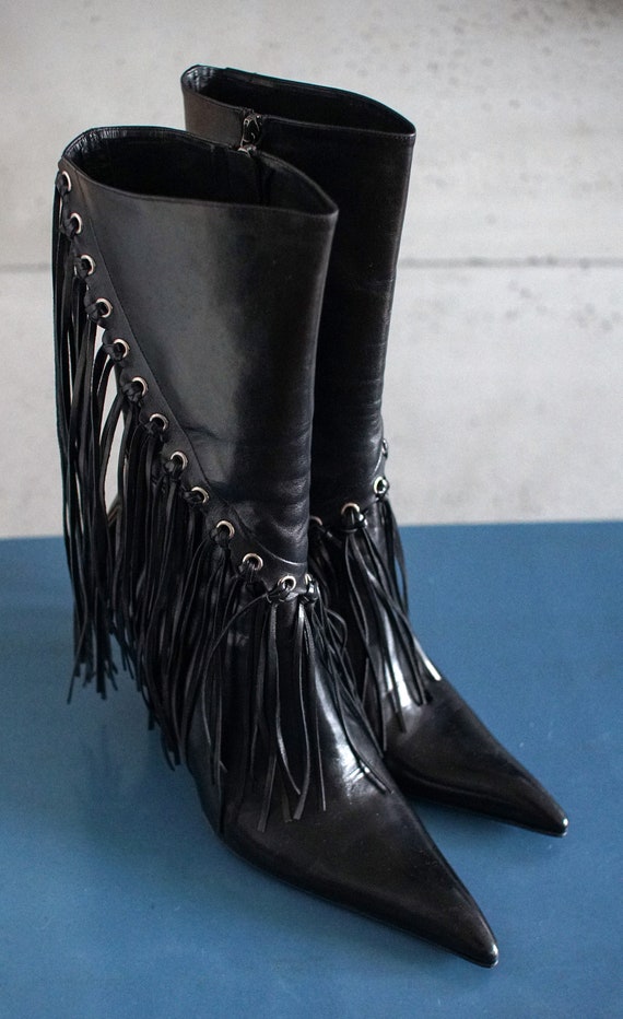 GIANMARCO LORENZI mega pointy vintage boots GML 40 - Gem