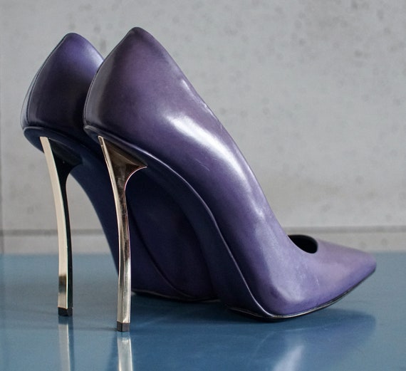 Gianmarco Lorenzi vintage designer metal high heel pu… - Gem