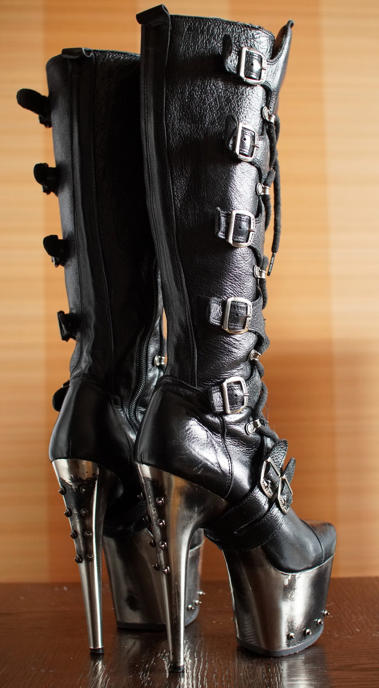 Outstanding New Rock Super High Platform Boots Buckles Gogo - Etsy